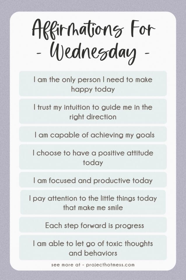 123 Positive Wednesday Affirmations Conquer the Mid-Week Slump ...