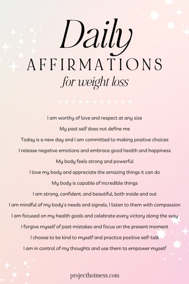45 Weight Loss Affirmations: The Power of Positive Thinking on Your ...